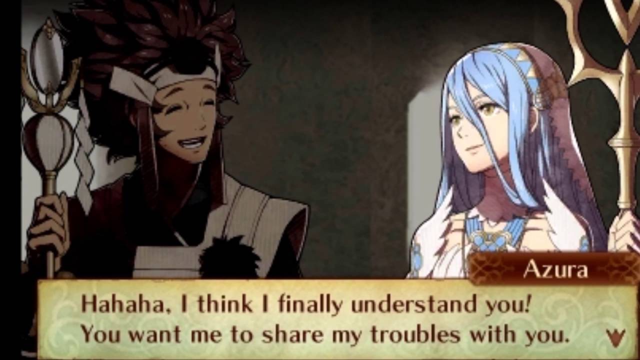 Fire Emblem Fates: Birthright Support Dialogue "A" Azura & Azama - YouTube