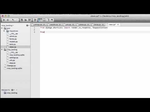 Django Tutorial -- MVP Landing Page: Join Forms and Views (4 of 17) Coding For Entrepreneurs ...