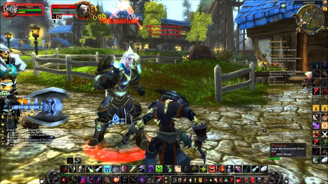 World of Warcraft-Thassarian-(NPC killing#14) - YouTube