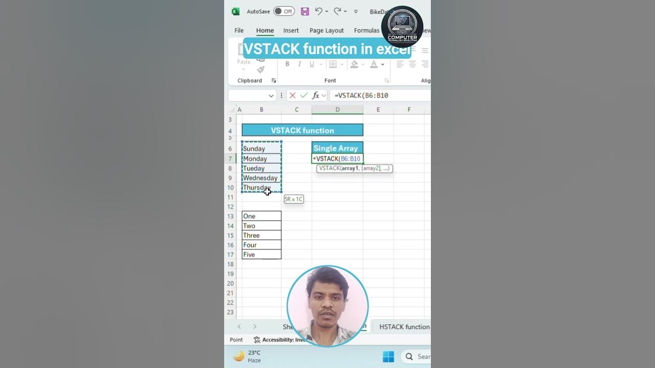 How to use VSTACK function in excel #shorts #excel #computer #ytshorts #trending #exceltips #yt ...