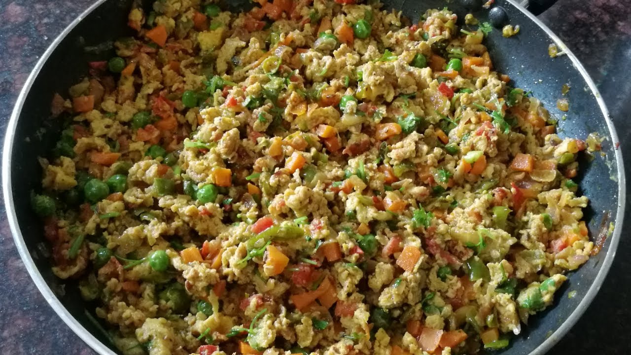 Veggie Egg Bhurji | Anda Bhurji | vegetables Mix Egg Bhurji Recipe ...