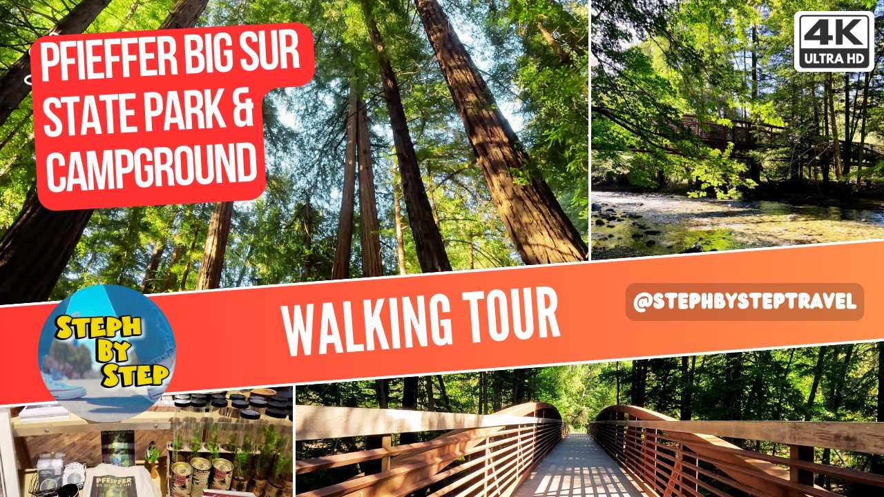 Exploring Pfeiffer Big Sur California State Park Campground in 4K ...