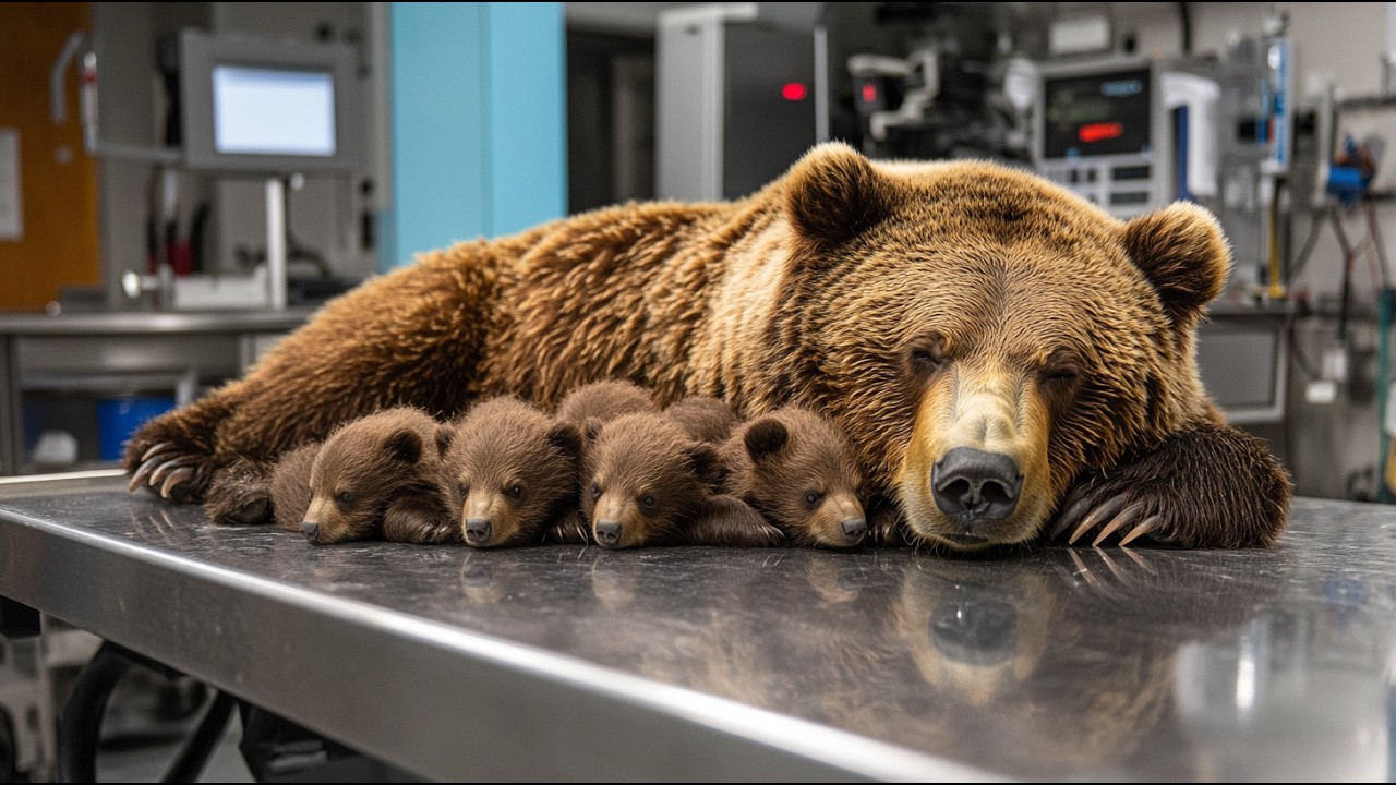 Mother bear gives birth to 5 shocking bear cubs, but when the 6th bear ...