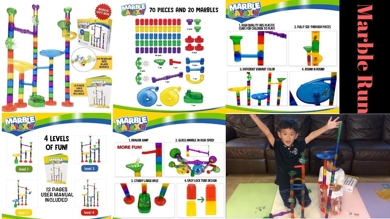 Marble Run track Toy Set By Marble Galaxy - YouTube