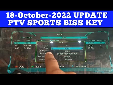 PTV SPORTS NEW BISS KEY 18 OCTOBER 2022 | HOW TO ADD #PTVSPORTS # ...