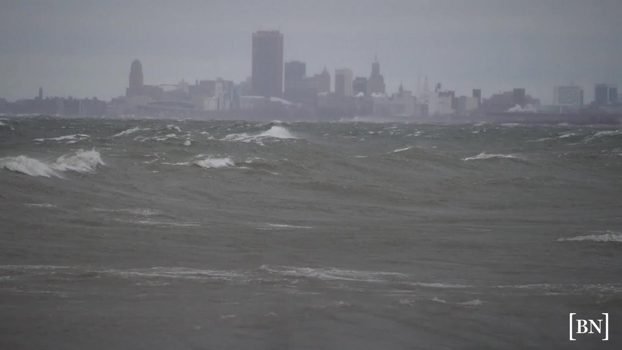 Huge Lake Erie Waves
