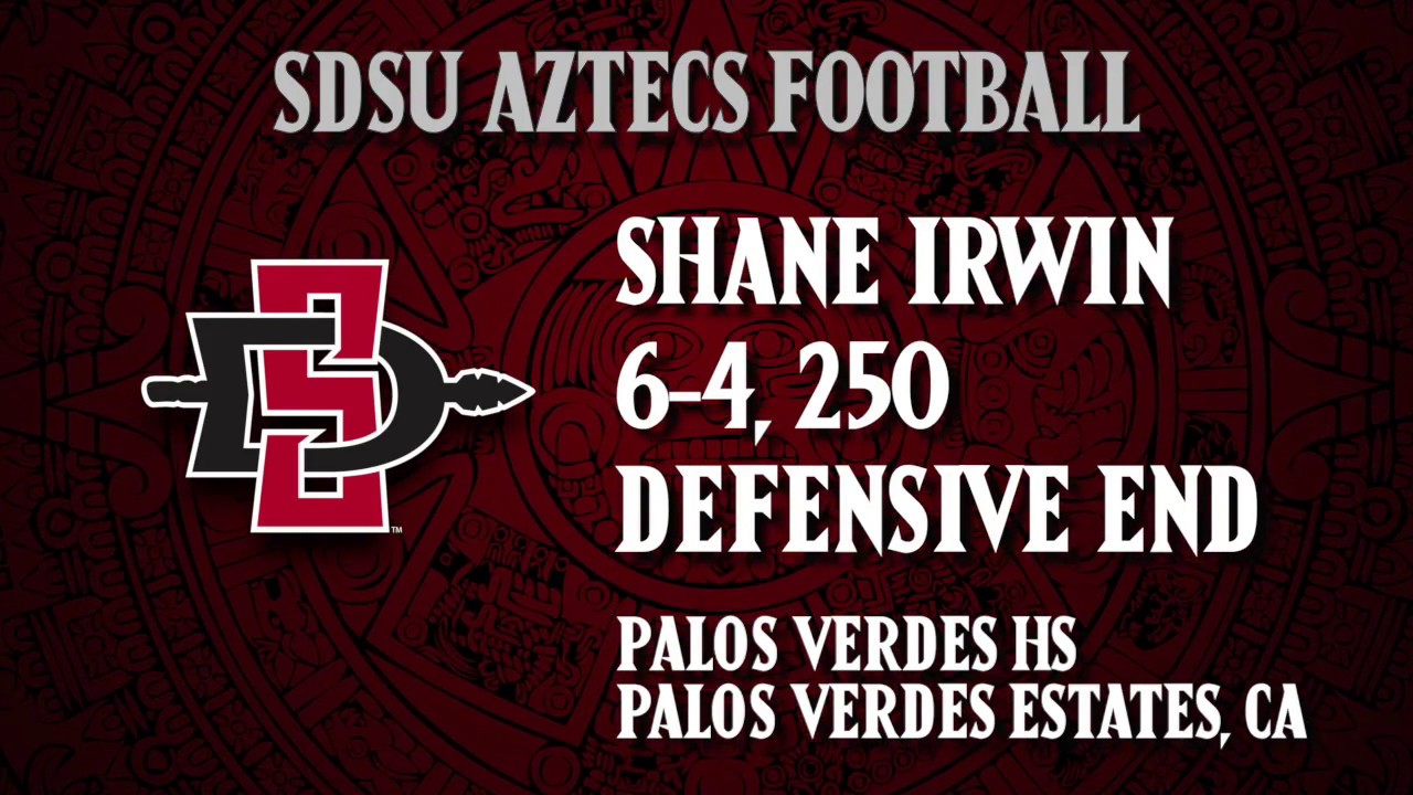 SDSU FOOTBALL: 2017 NLI SIGNING DAY - SHANE IRWIN - YouTube