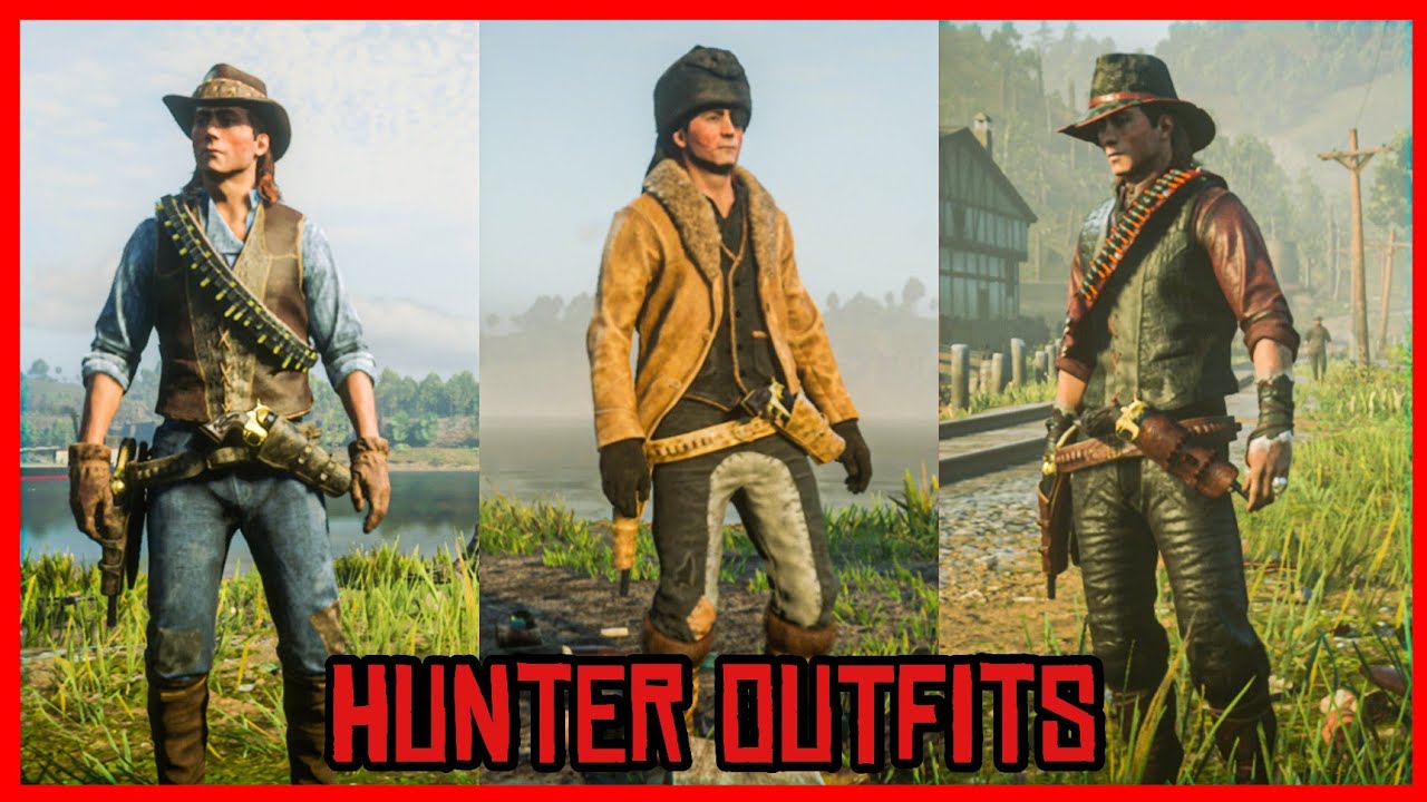Red Dead Online Requested Outfits #139 Hunter Woodland Outfits - YouTube