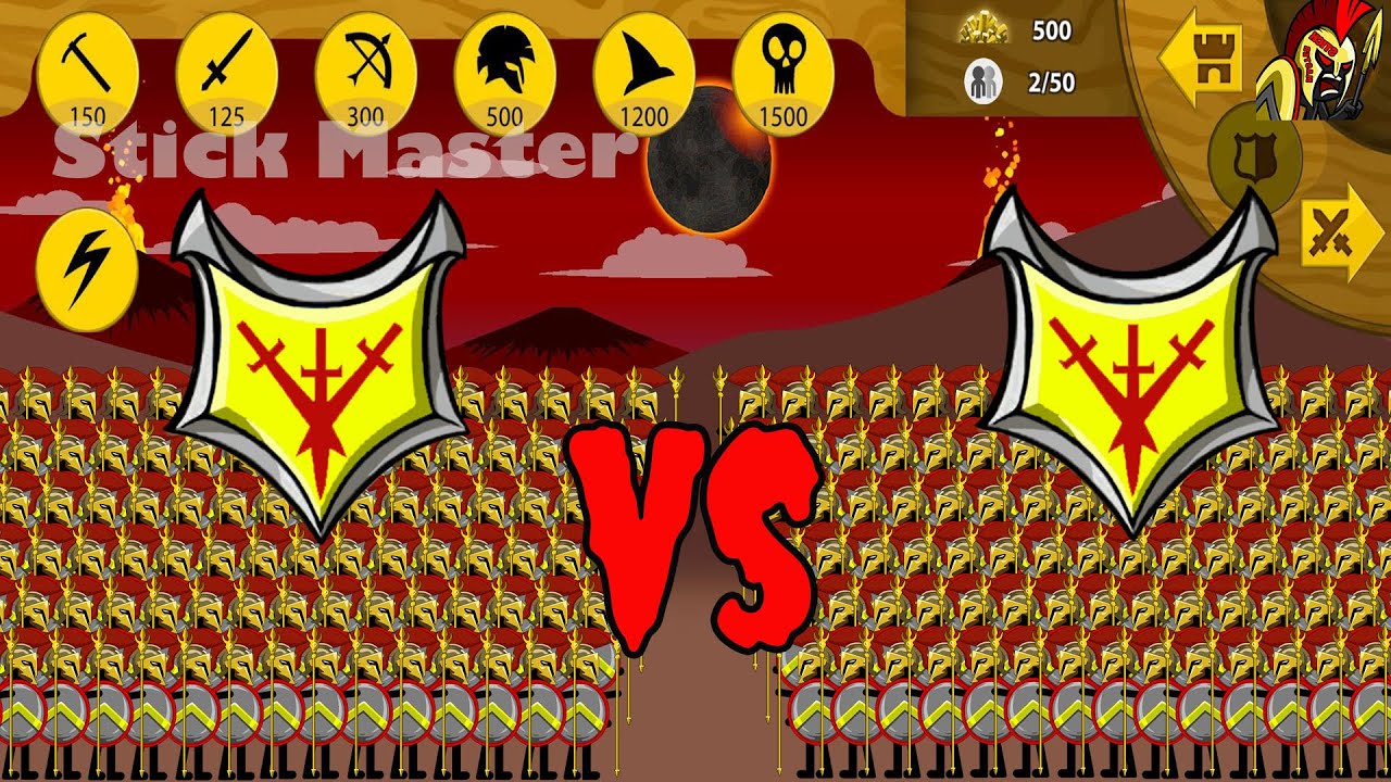 HACK DAMAGE 999 SPEARTON BASIC VS BEST ELITE BOSSES SKIN EPIC | STICK ...