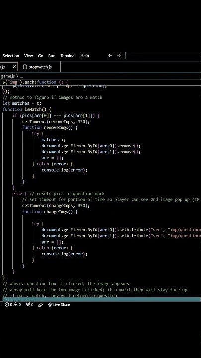 Matching Game Javascript Css Html Youtube
