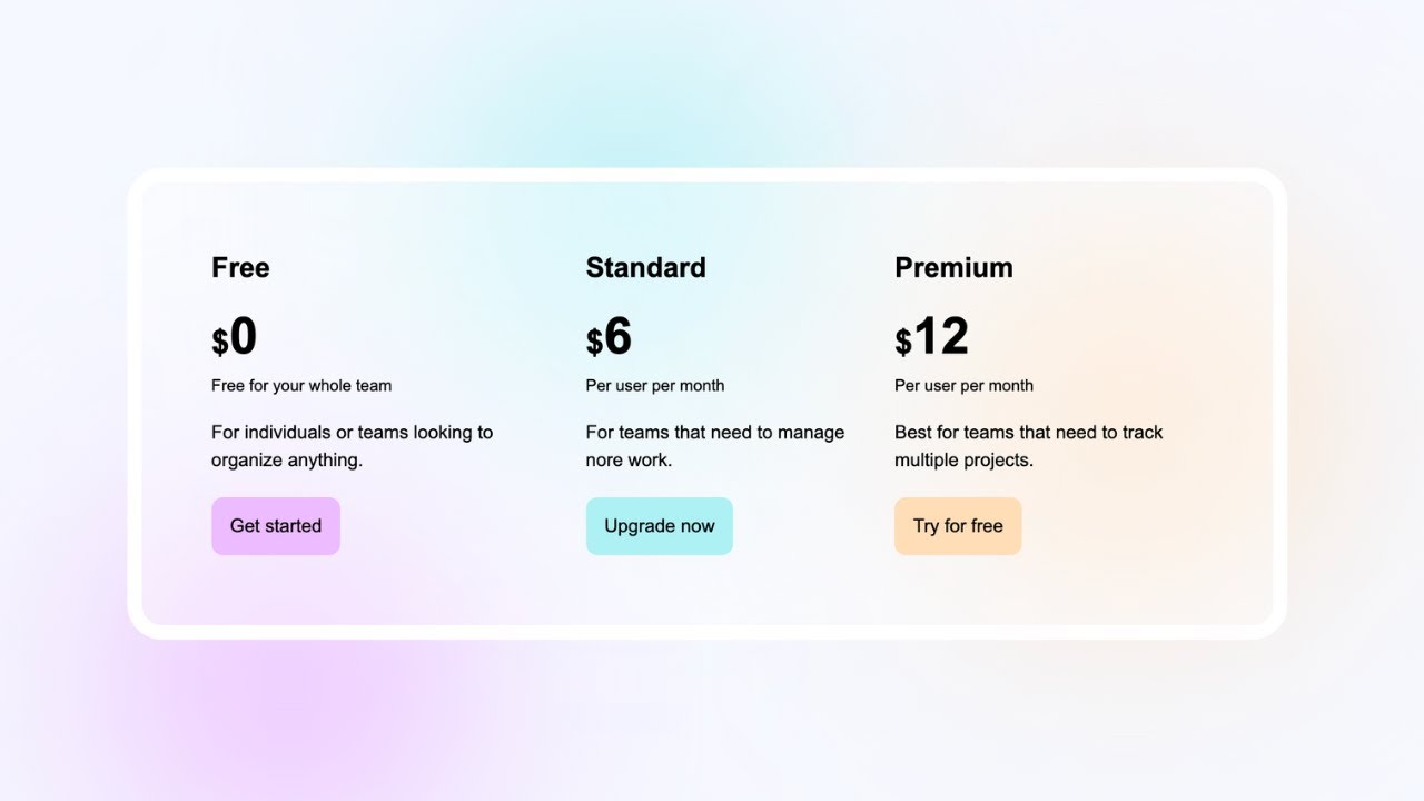 Day 49 | 100 Days Of Code | Pricing Table - YouTube