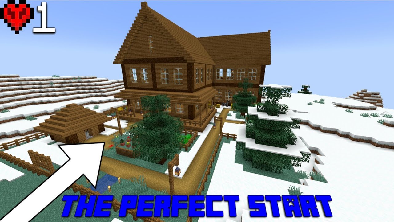 The ABSOLUTE PERFECT START in HARDCORE MINECRAFT! - YouTube