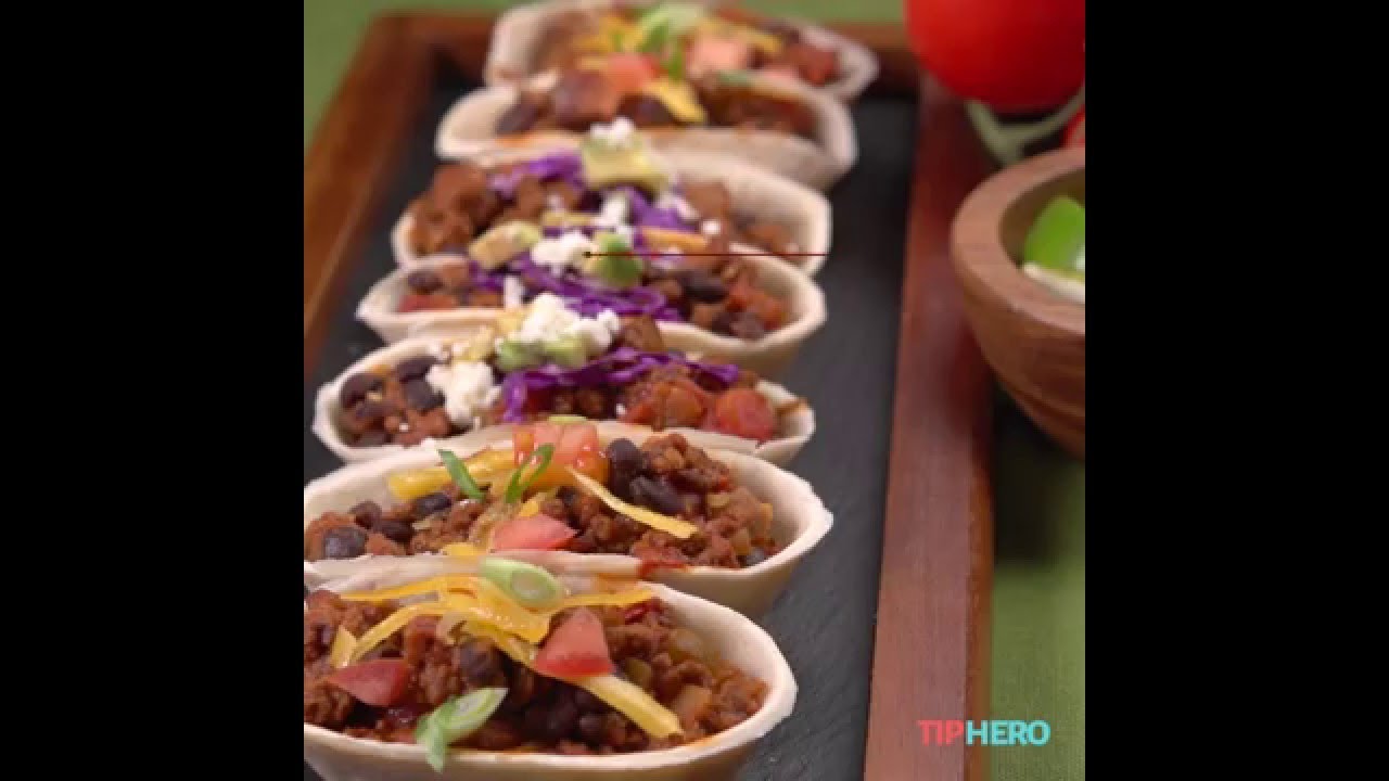 One Skillet Mini Taco Boats - YouTube