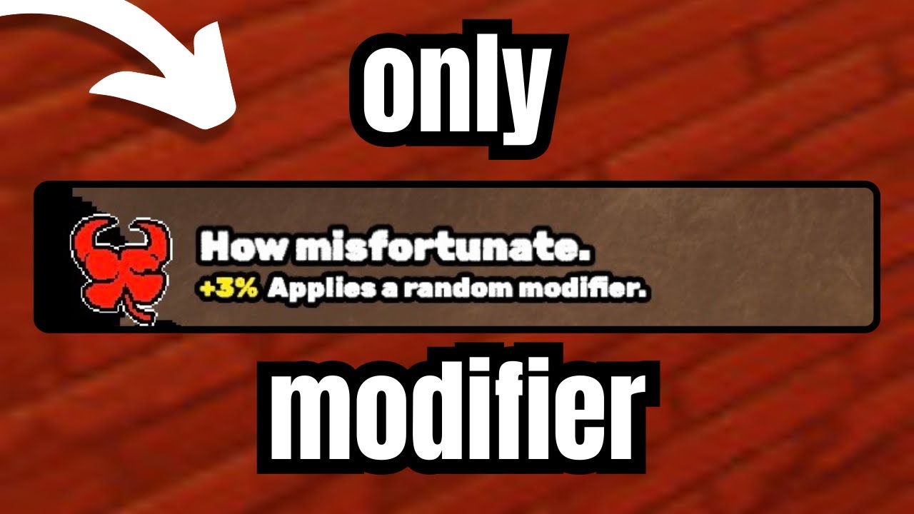 Choosing Only This Modifier Every Saferoom! - Grace - YouTube