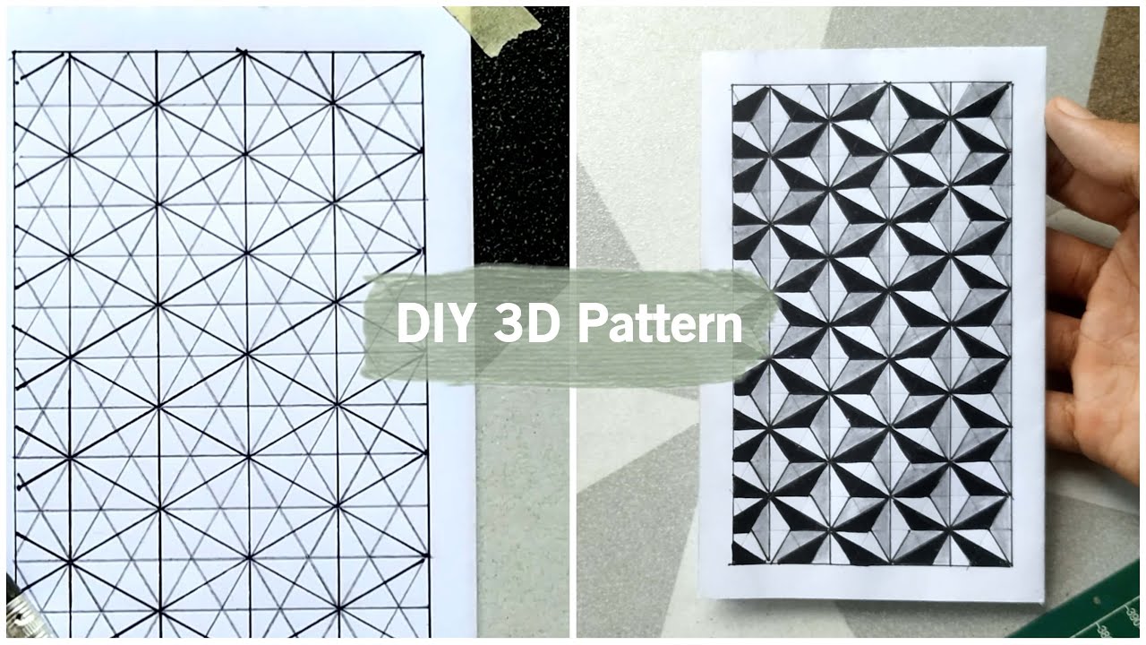 DIY 3D Pattern - Menggambar Pola 3D - YouTube