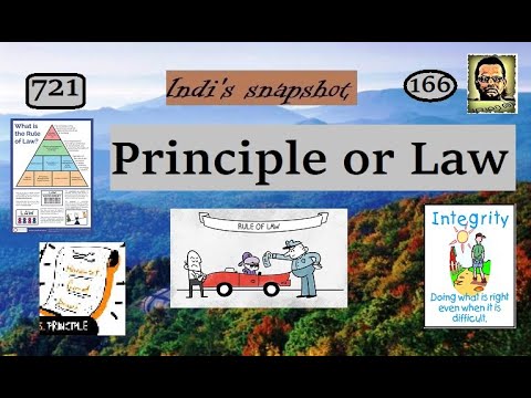 Principle or the law? | Indi's Snapshot | principle | law | rule of law ...