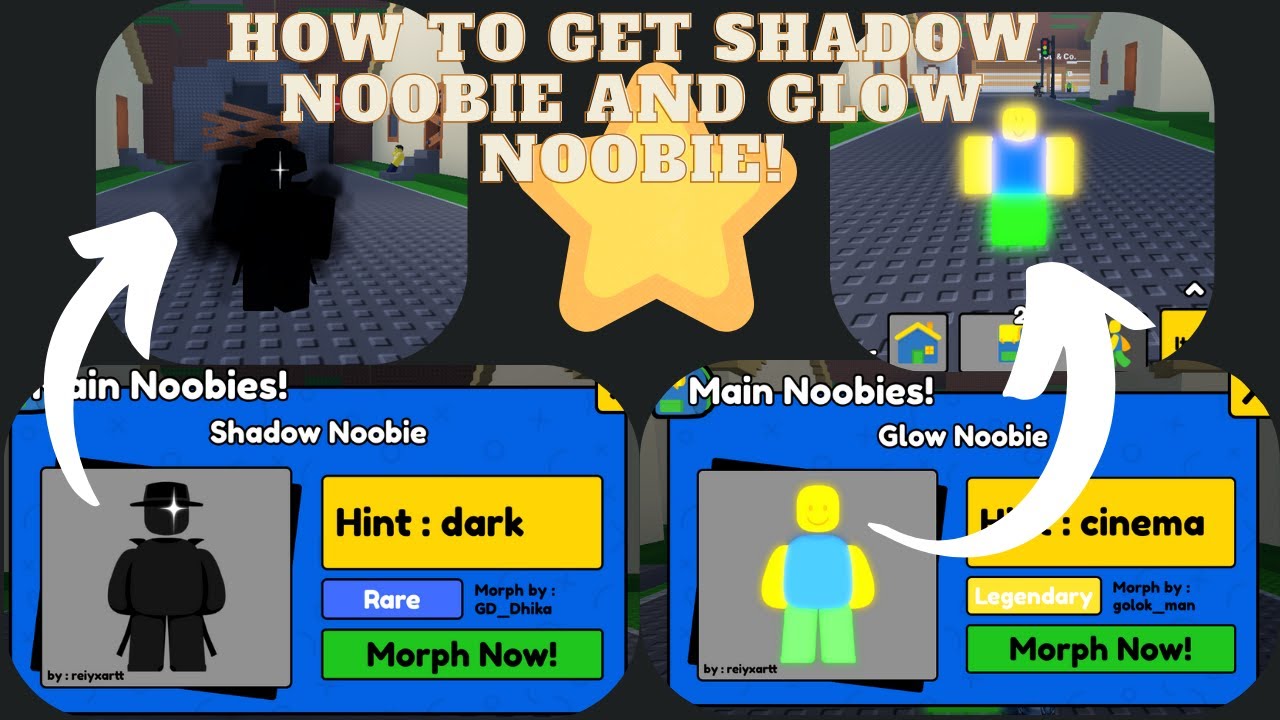 How to get the Shadow and the Glow Noobie's in Find the Noobie's Morphs ...