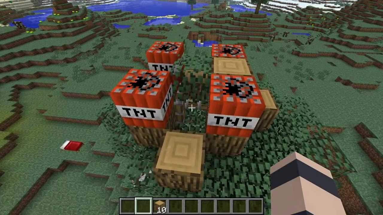 Minecraft - Tutorial: Exploding Trees - YouTube