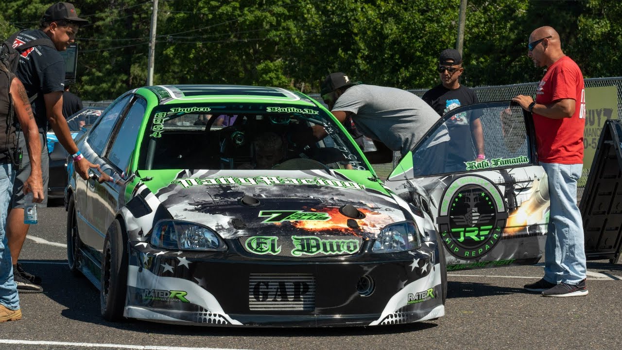 Natty Racing xFWD Civic Personal Record 7.83 @ 189mph - YouTube