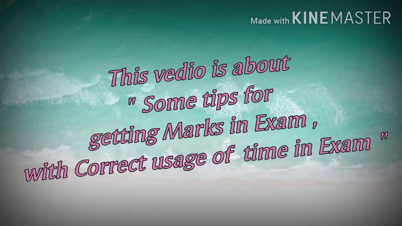 Some Tips for getting marks in Exam..../Correct usage of Time in Exam ...