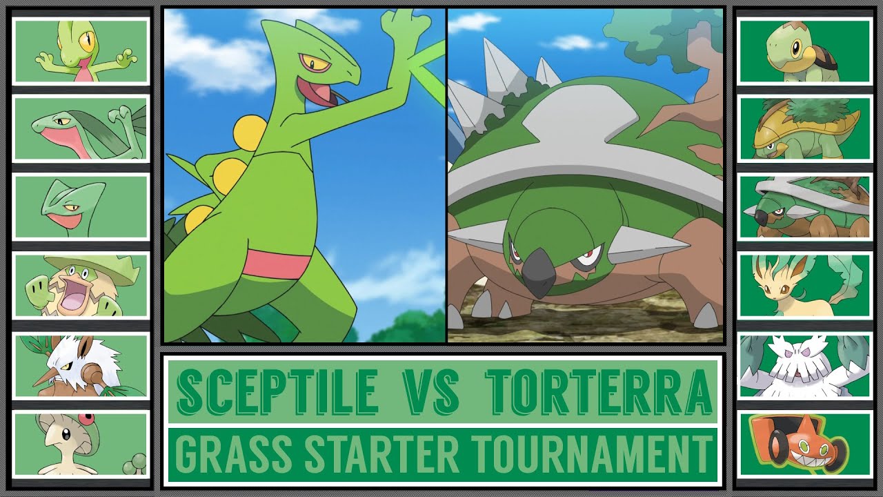 SCEPTILE vs TORTERRA | Grass Starter Pokémon Tournament [Battle #5 ...
