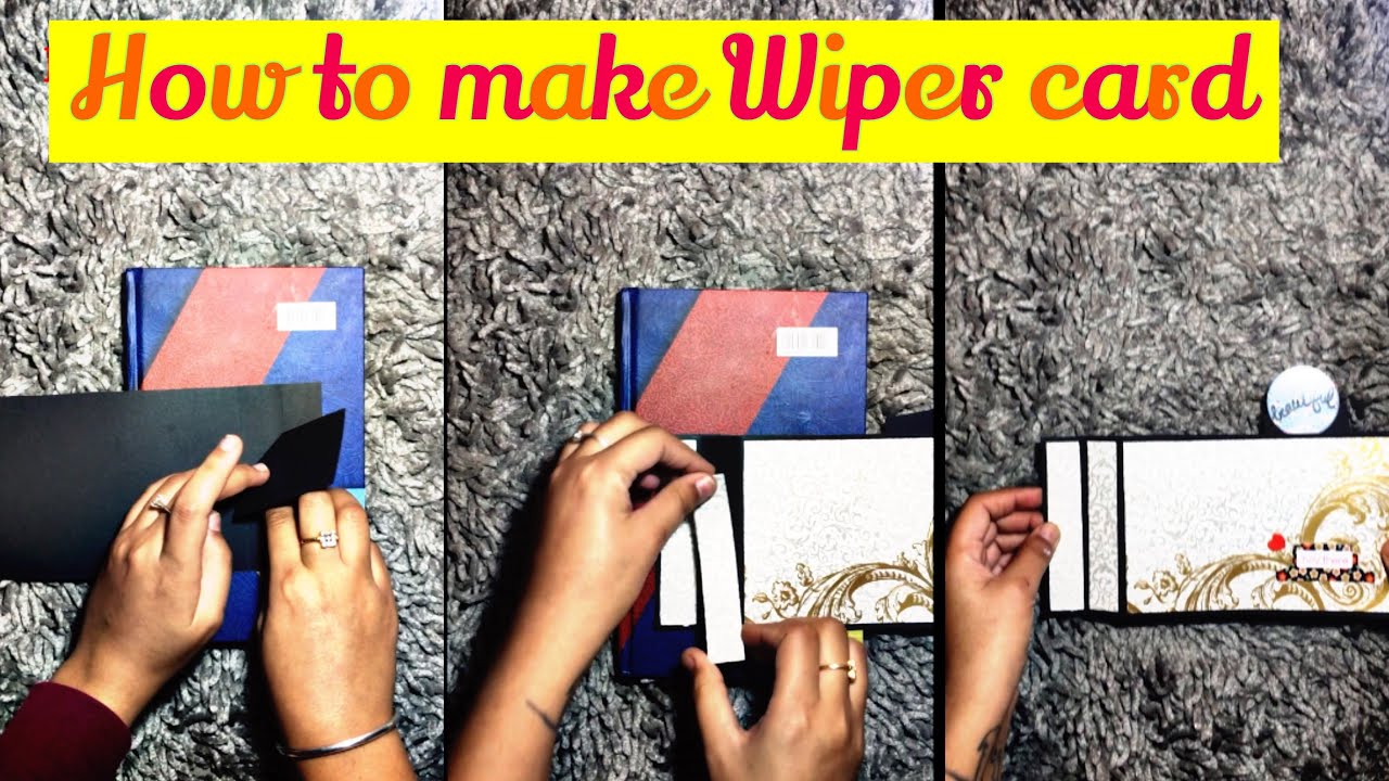 How to make Wiper card - Easy Tutorial || Suman art - handmade step by ...