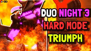 Duo Night 3 Hard Mode Triumph With No Special Towers Roblox Tower ...