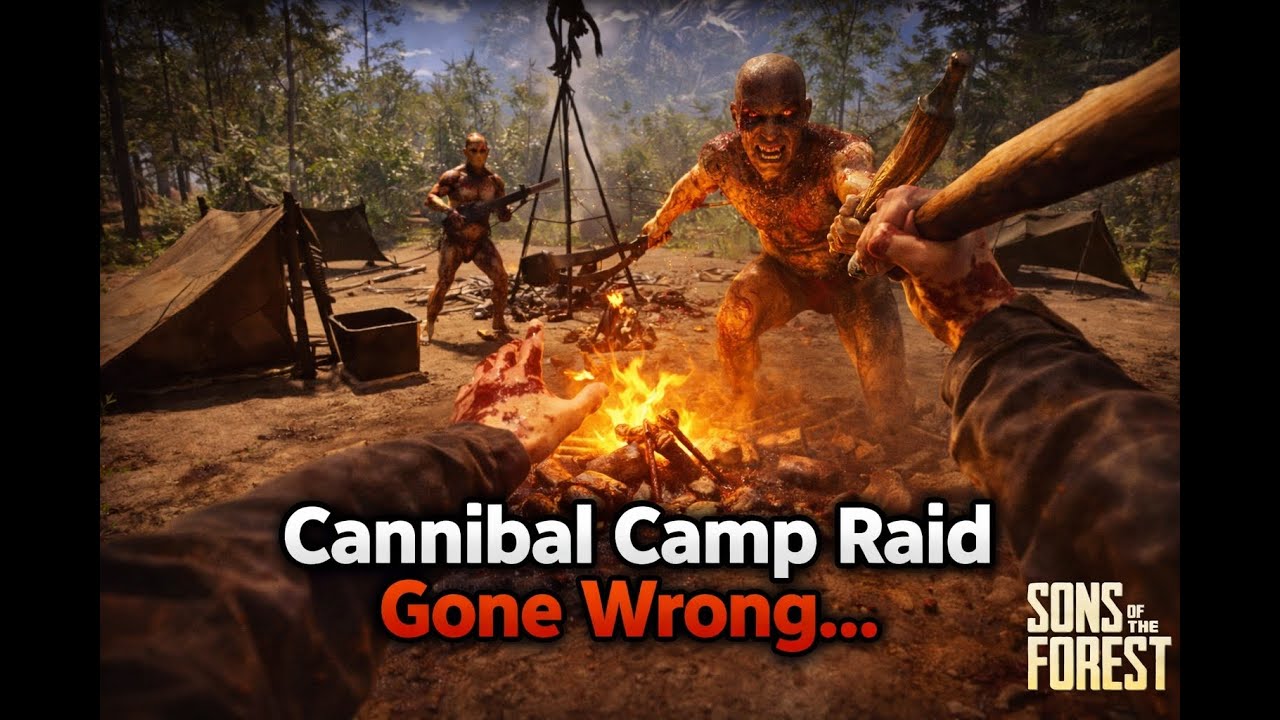 Cannibal Camp Raid Gone Wrong… | Sons of the Forest - YouTube