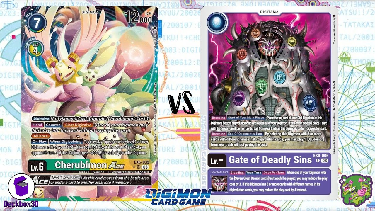 DIGIMON TCG: Local match Cherubimon (Green) vs Seven Great Demon Lords ...