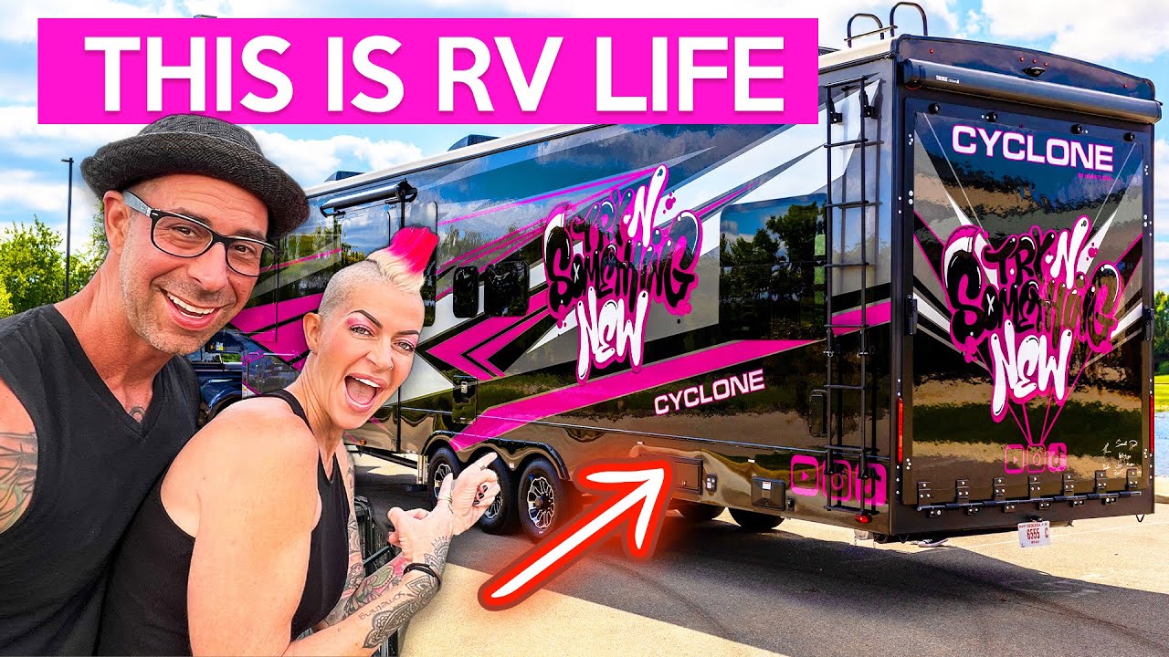 Full-Time RV life- Typical day and how we set up our 45' RV! - YouTube