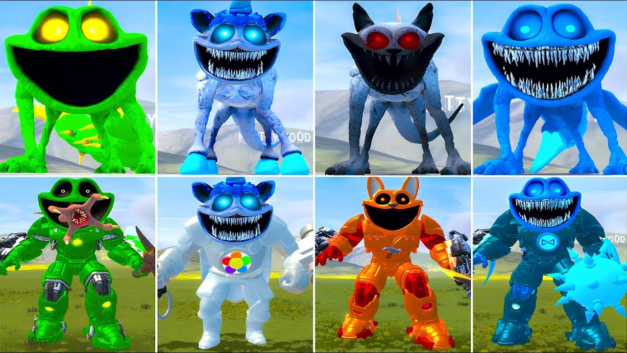 ALL GODZILLA FAMILY SMILING CRITTERS VS ALL POPPY PLAYTIME CHAPTER 3In ...