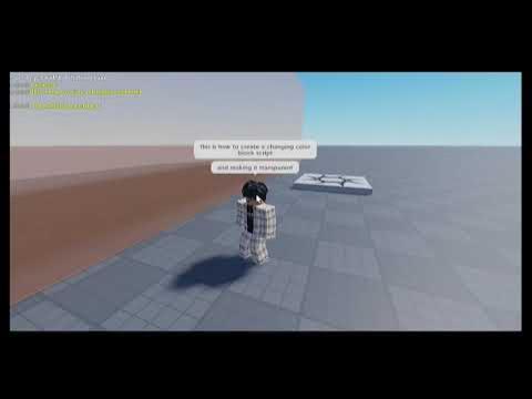 Roblox changing color and making a Part transparency. (scripts in desc) - YouTube