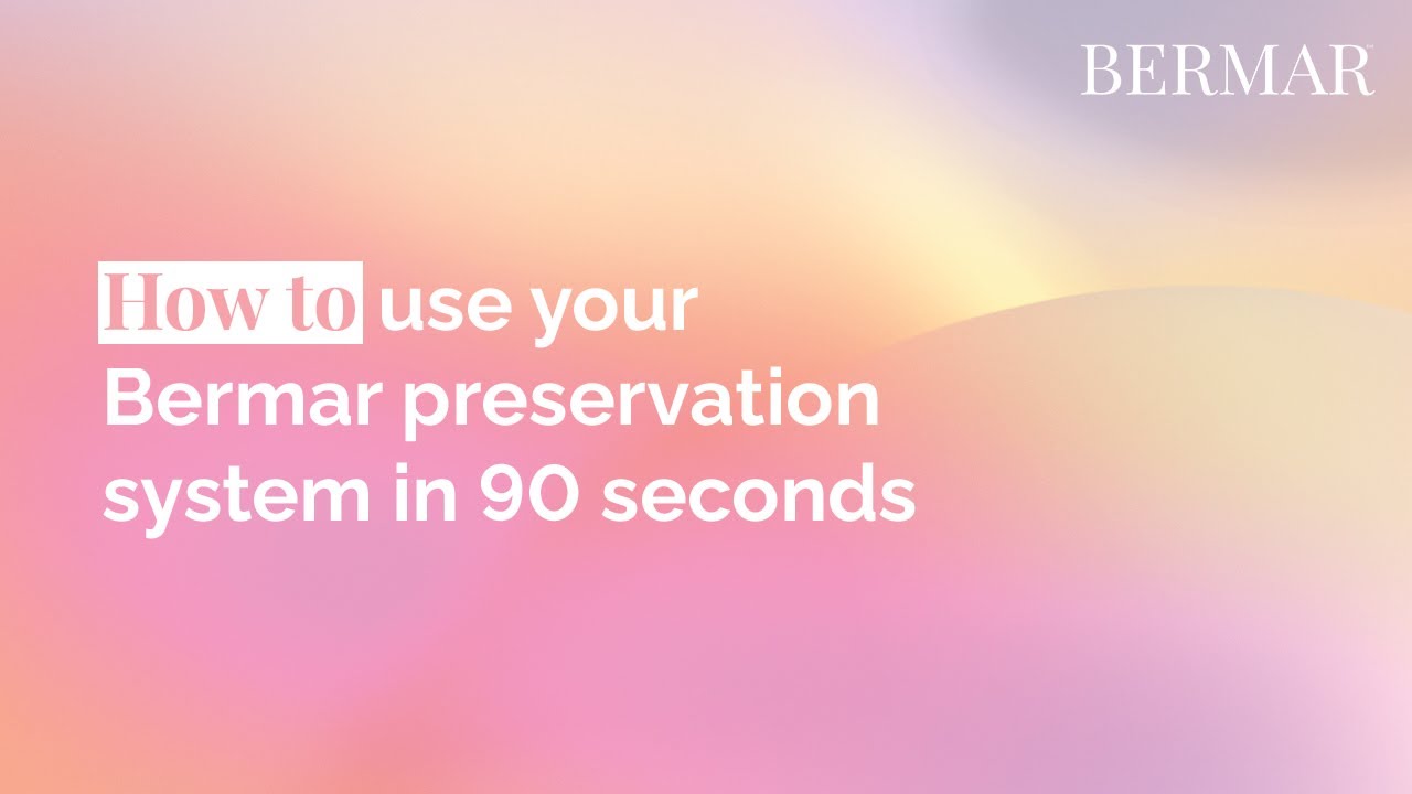 How to use your Bermar preservation system in 90 seconds - YouTube