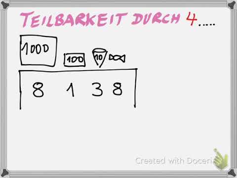 Teilbarkeit 10 Endstellenregel für 4 - YouTube