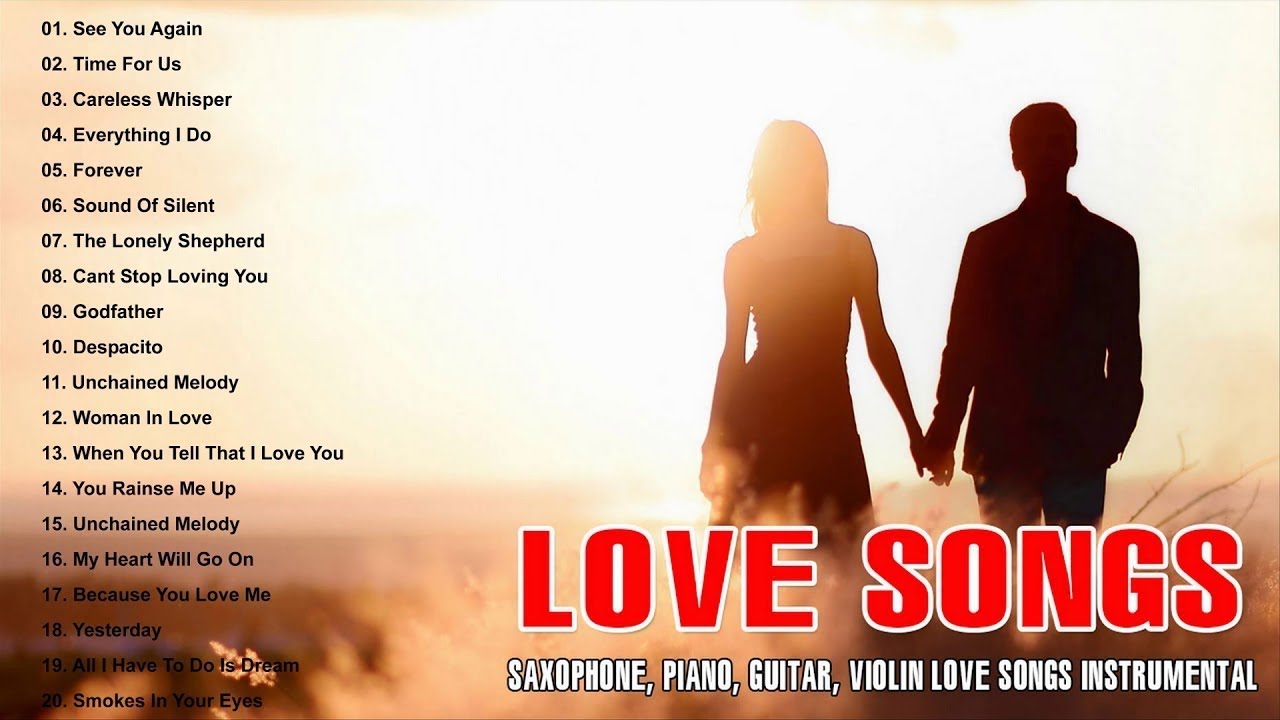 Top 50 Instrumental Love Songs Collection- Saxophone, Piano, Guitar ...
