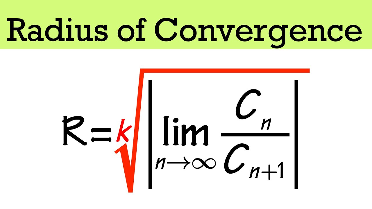 Formula for finding the radius of convergence of a power series - YouTube