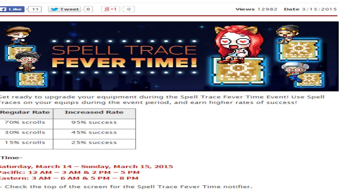 Maplestory - Spell Trace Fever Time - YouTube