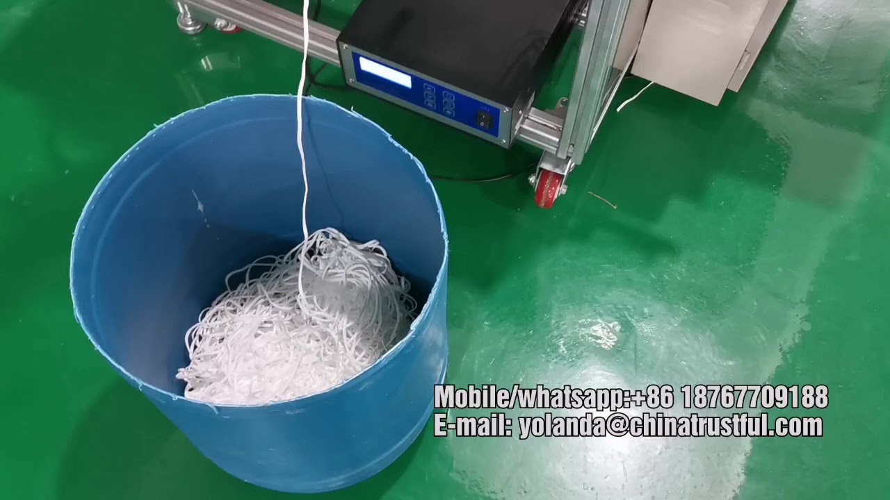 KN95 face mask earloop sewing machine - YouTube