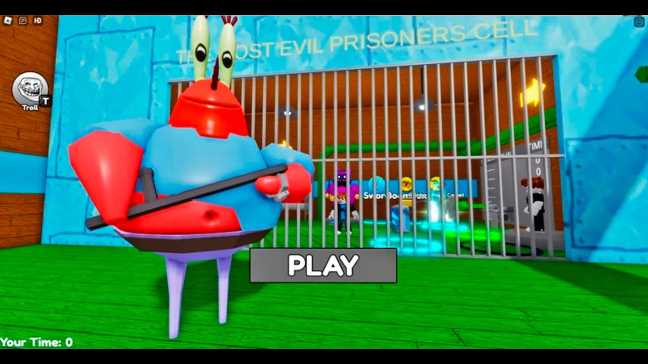 ESCAPE RED CRAB BARRY'S PRISON SCARY FULL GAMEPLAY - YouTube