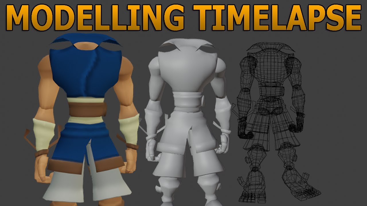 Jak and Daxter - Jak Modelling Timelapse Part 2/4 - Body - YouTube