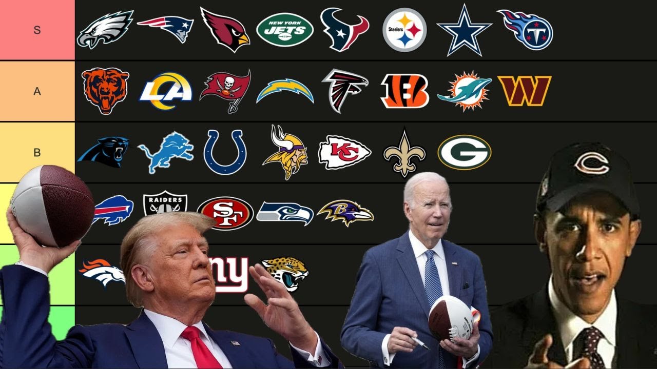US Presidents Rank NFL Teams - YouTube