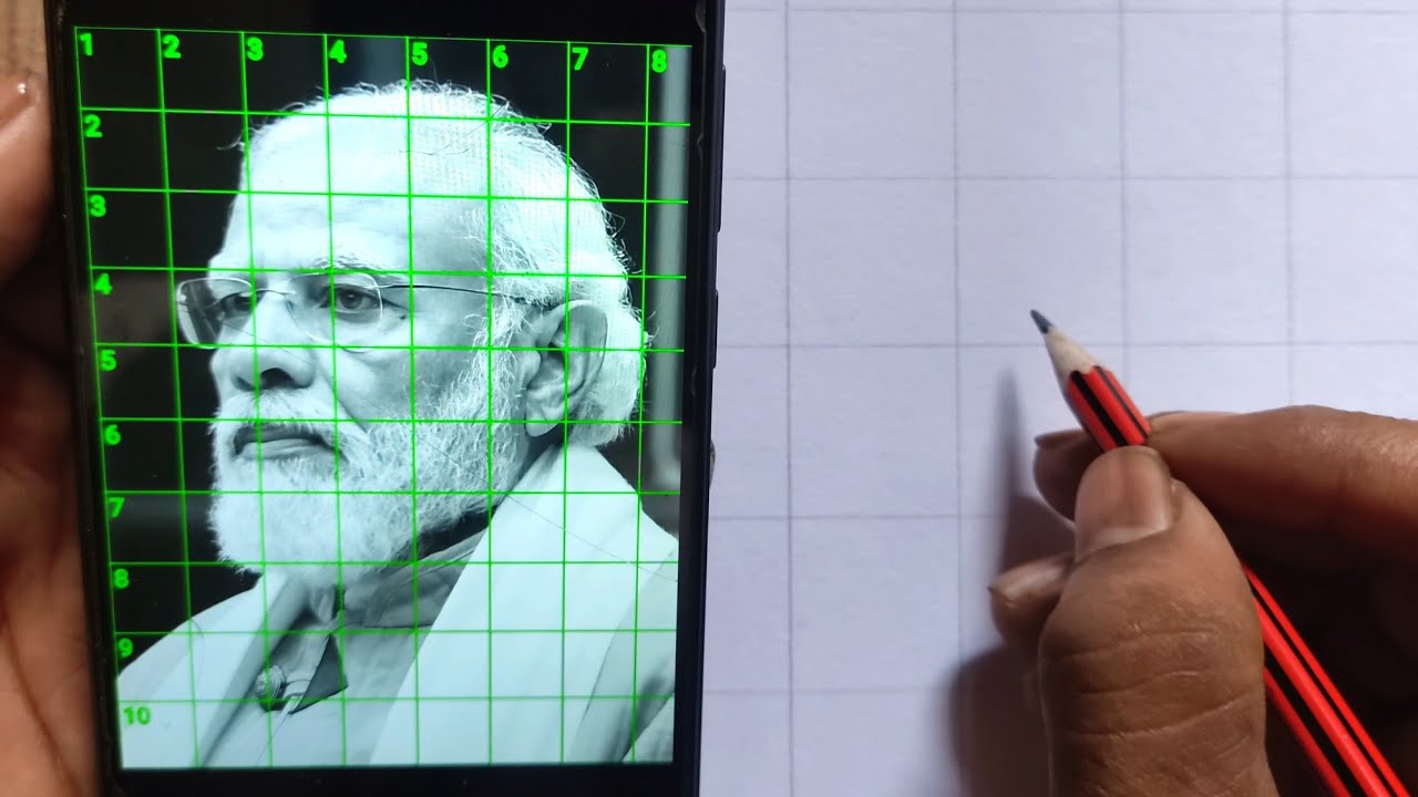 Narendra Modi Drawing, Modi Ji Drawing, Outline tutorial | In Hindi ...