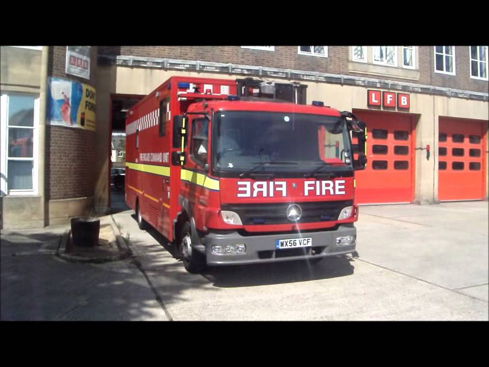 London Fire Brigade - CU1 A34 Edmonton Command Unit - YouTube