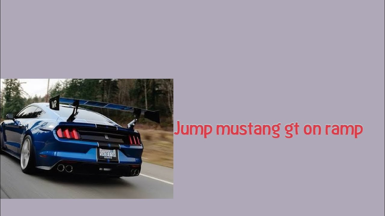 Jump mustang gt on ramp - YouTube