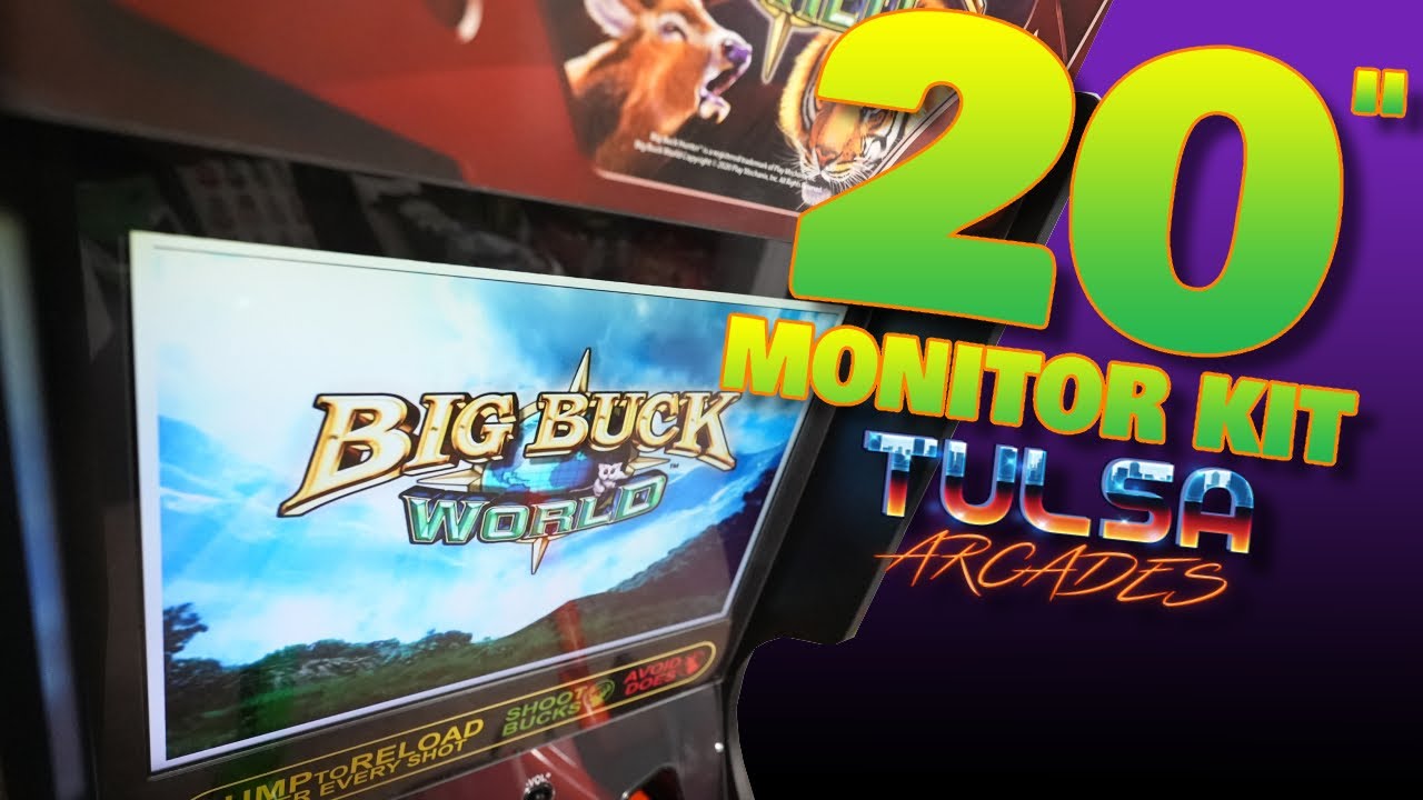 Arcade1Up Big Buck Hunter Mod - Tulsa Arcades 20" Monitor Kit! - YouTube