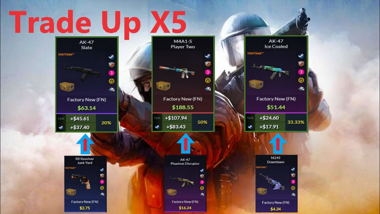 Cs2 Trade Ups x5 $150+ - YouTube