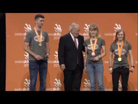 Sandra Schmied gewinnt an den SwissSkills 2018 - YouTube