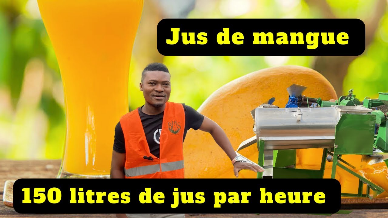 Pour 150 litres de jus de mangue par heure, il faut cet extracteur ...