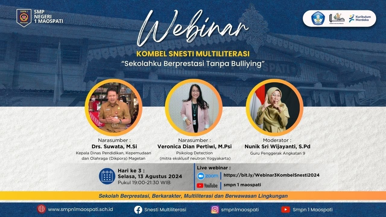 Webinar kombel SNESTI MULTILITERASI : “Sekolahku Berprestasi Tanpa ...
