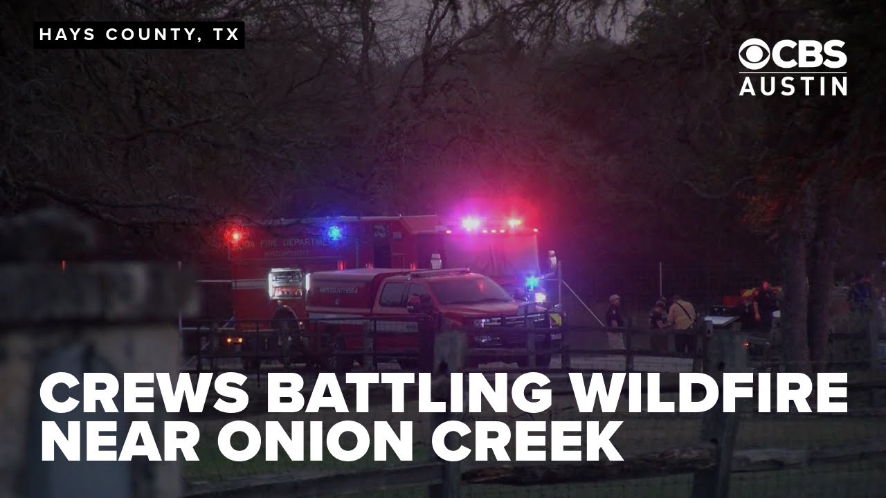 Crews battle 150-acre Onion Creek Fire near Buda - YouTube